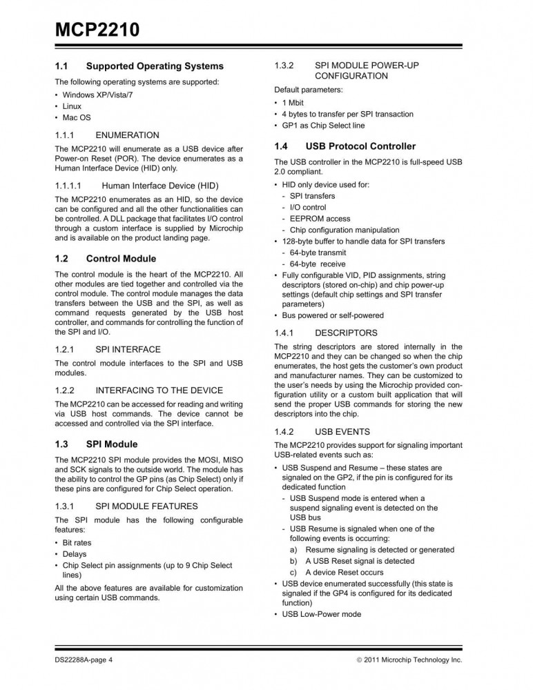 MCP2210 document preview page 4