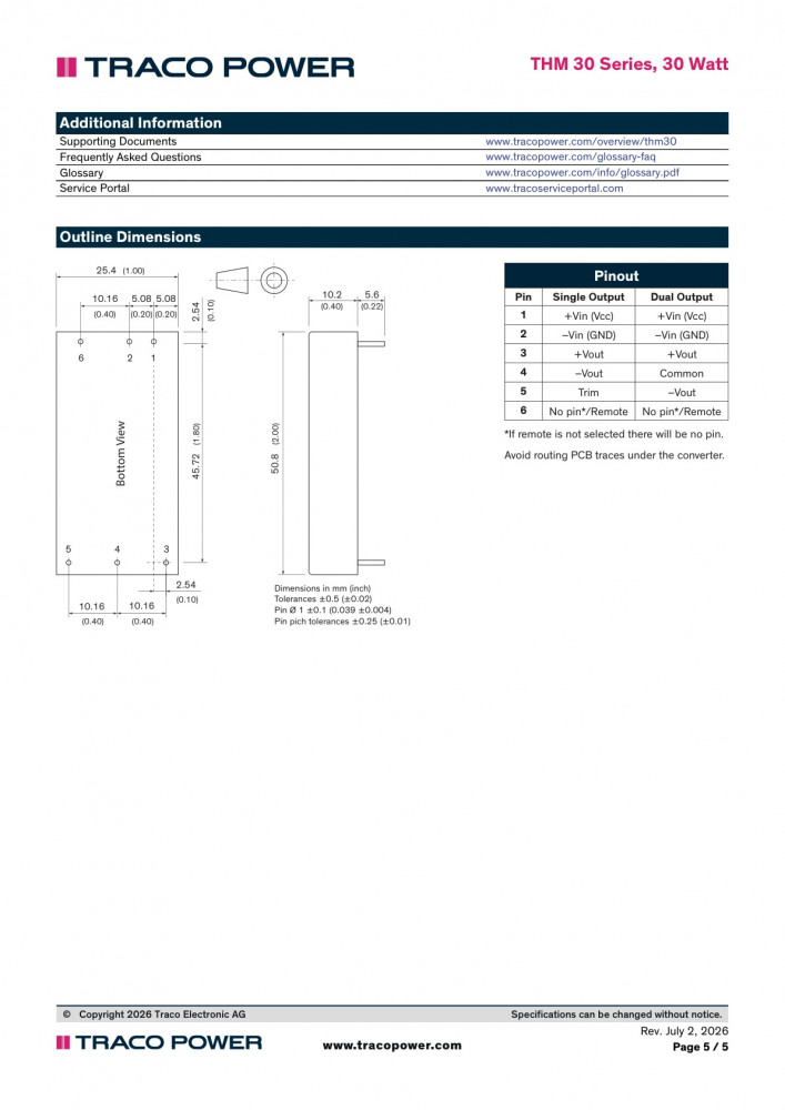 THM 30 series datasheet page 5