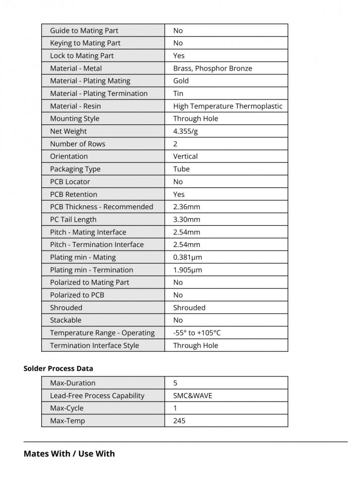 MOLEX 15800249 technical document page 3