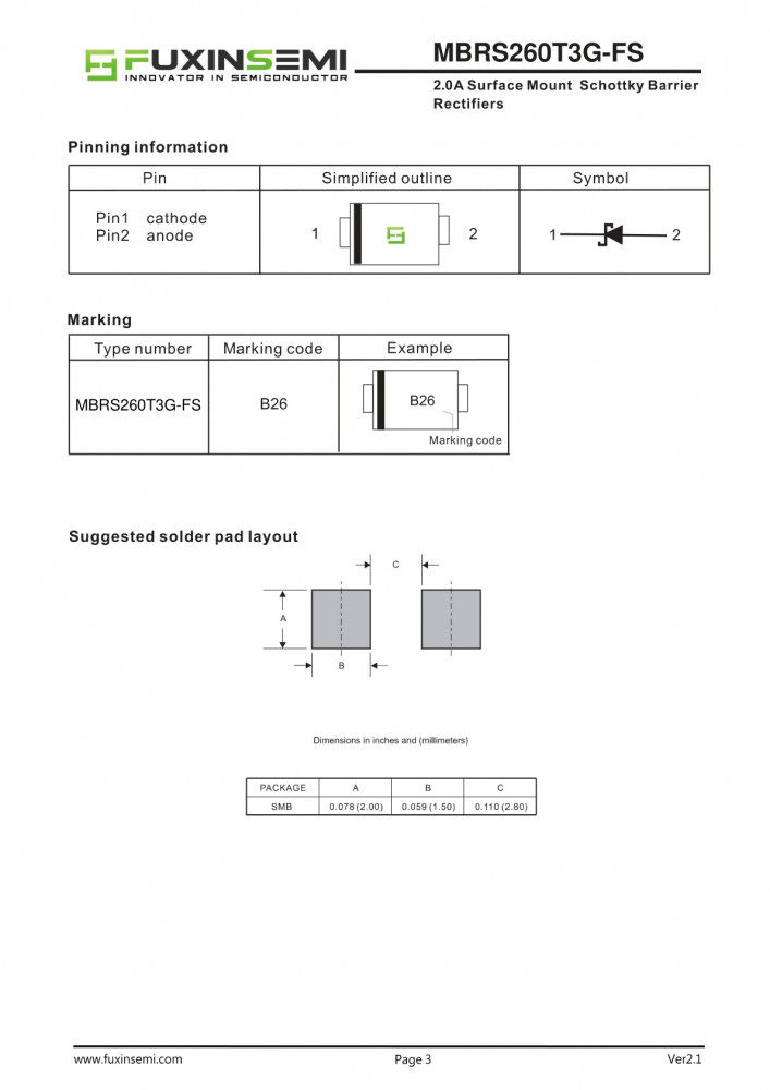 MBRS260T3G-FS datasheet page 3