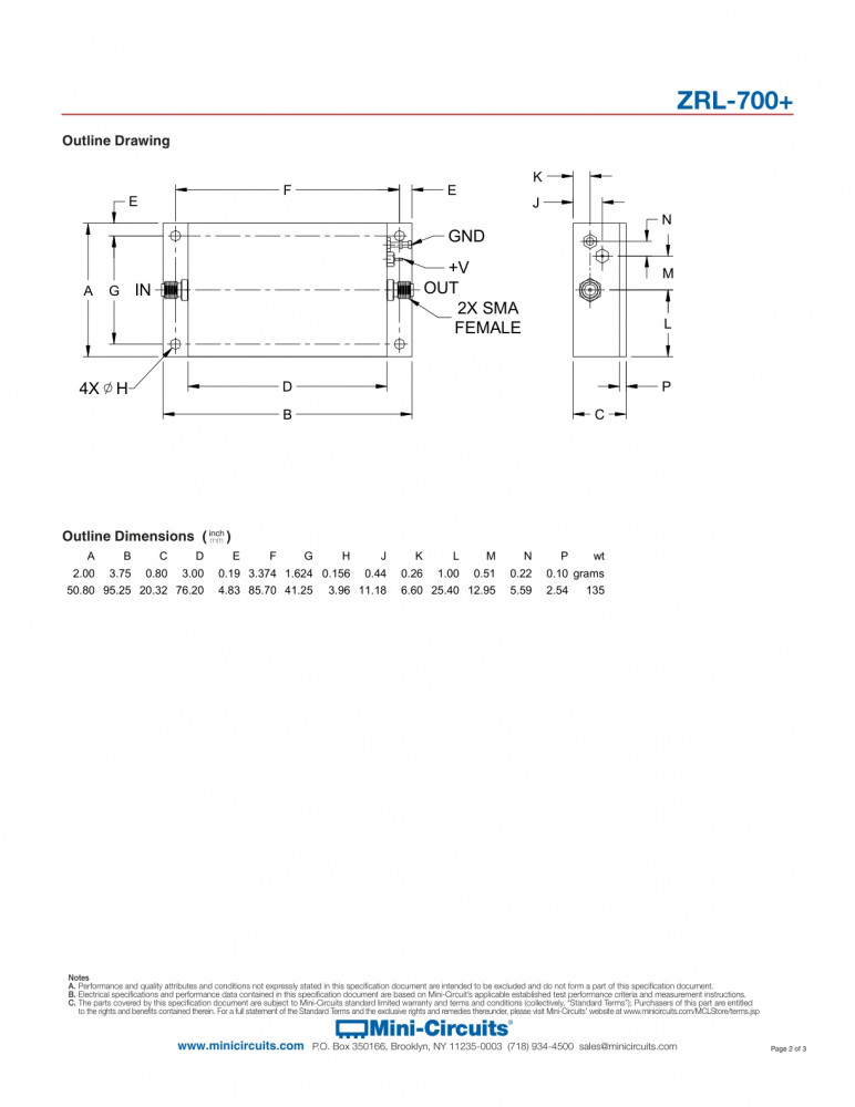 ZRL-700+ technical document, page 2
