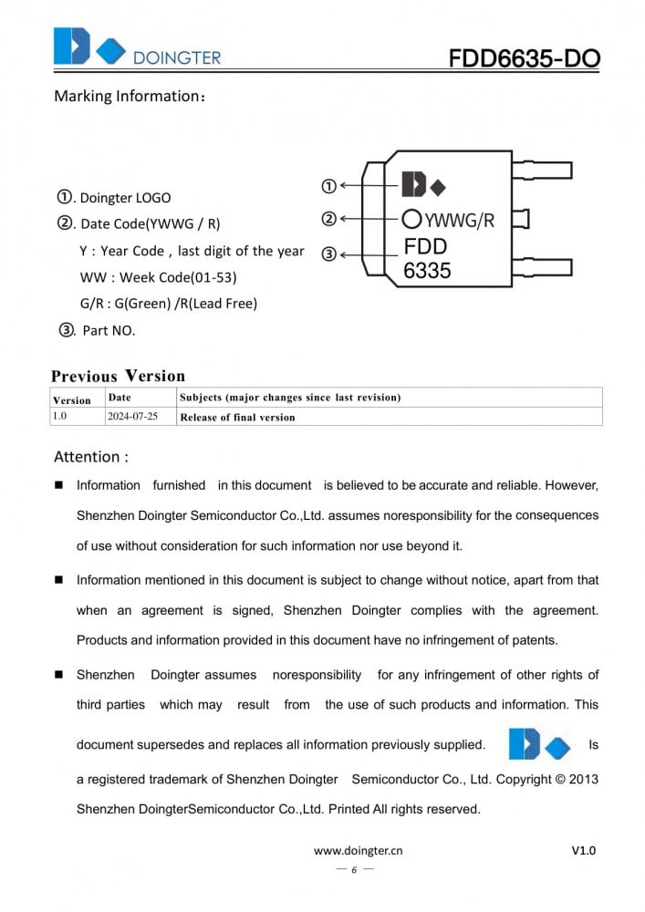 FDD6635-DO datasheet page 6