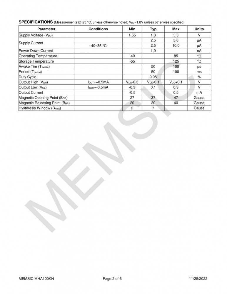 MHA100KN datasheet page 2