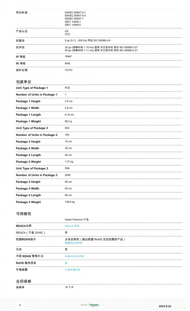 ZB2BG5C technical document page 2