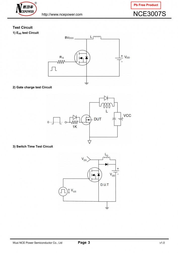 NCE3007S datasheet page 3