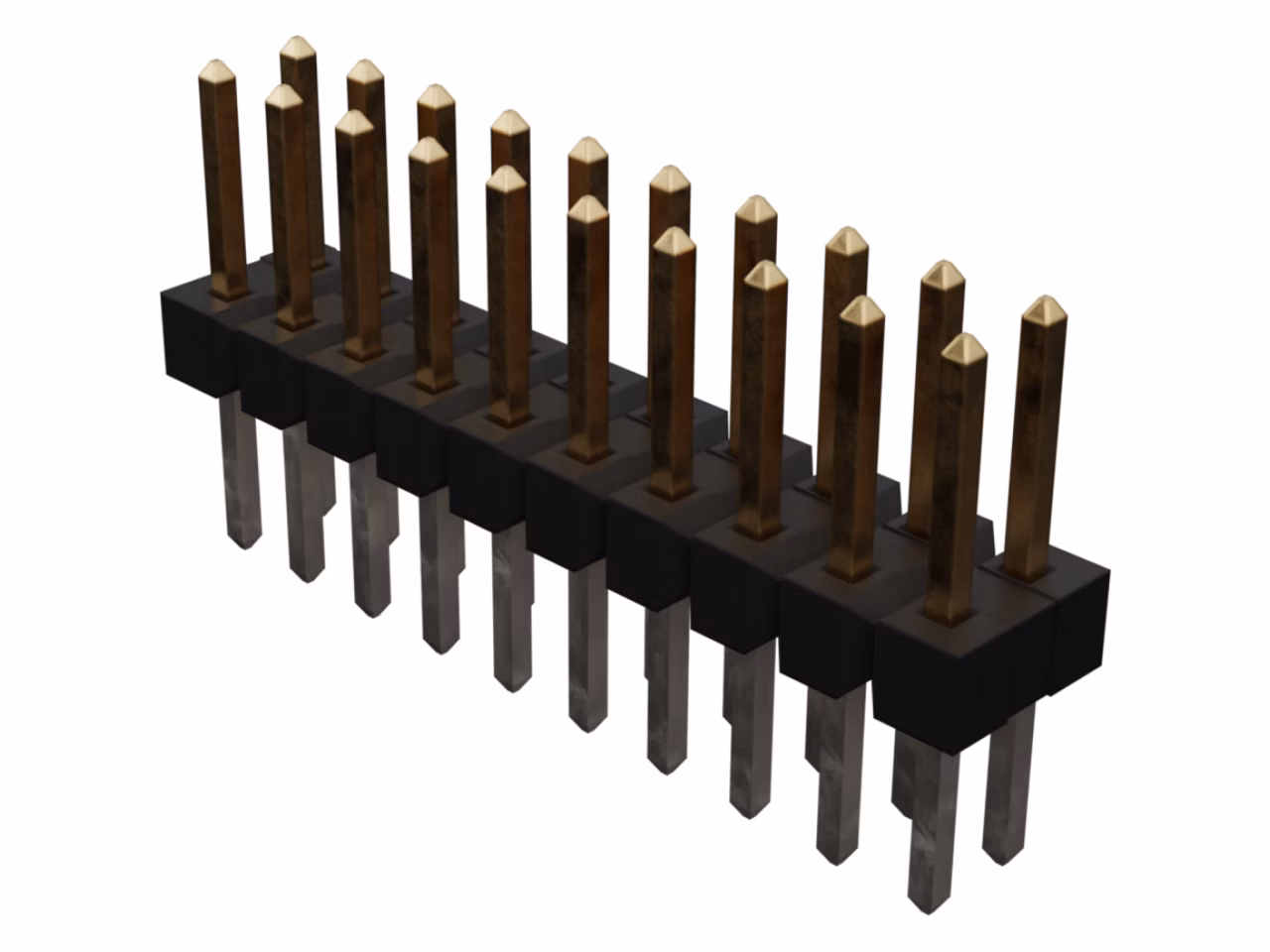 C-Grid Header, 2.54mm Pitch, Through Hole, Dual Row, Vertical, 20 Circuits, 0.25µm Gold (Au) Plating, Tray Packaging, Lead-Free for sale