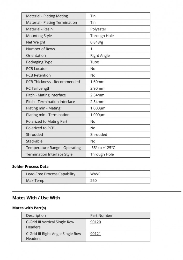 Product document page 3 for MOLEX 901481108