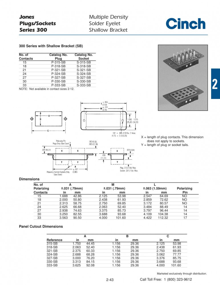 CINCH 300 Series documentation page 2