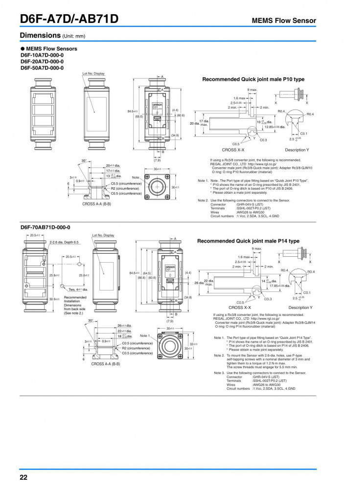 OMRON D6F series datasheet page 3