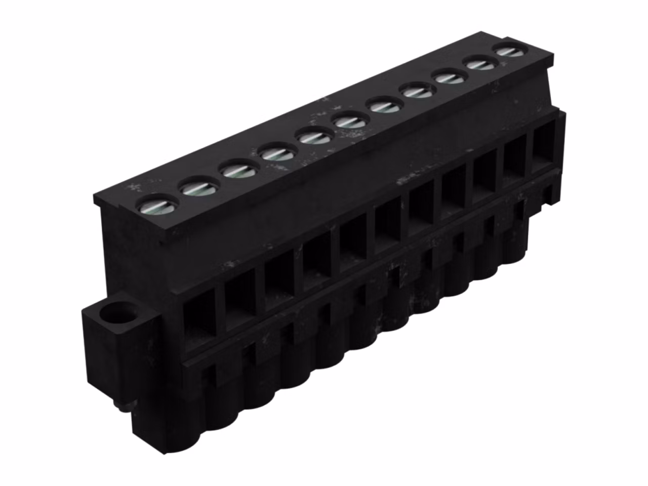 5.00mm Pitch Eurostyle Vertical Plug, with Retention Screws and Reverse Imprinting, Rear Wire Entry, Gold (Au) Plated, Black, 11 Circuits for sale