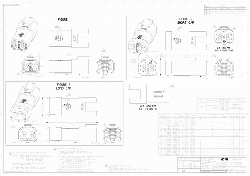 TE Connectivity DT04-4P-C015 technical drawing preview
