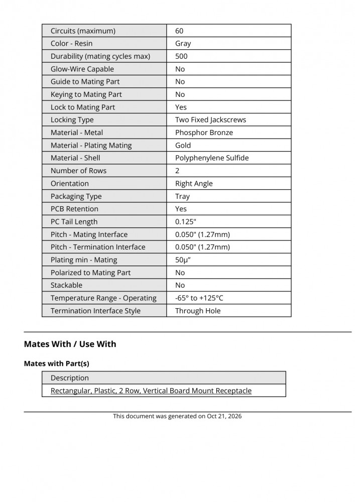 WB60PR8JMM technical document image, page 2
