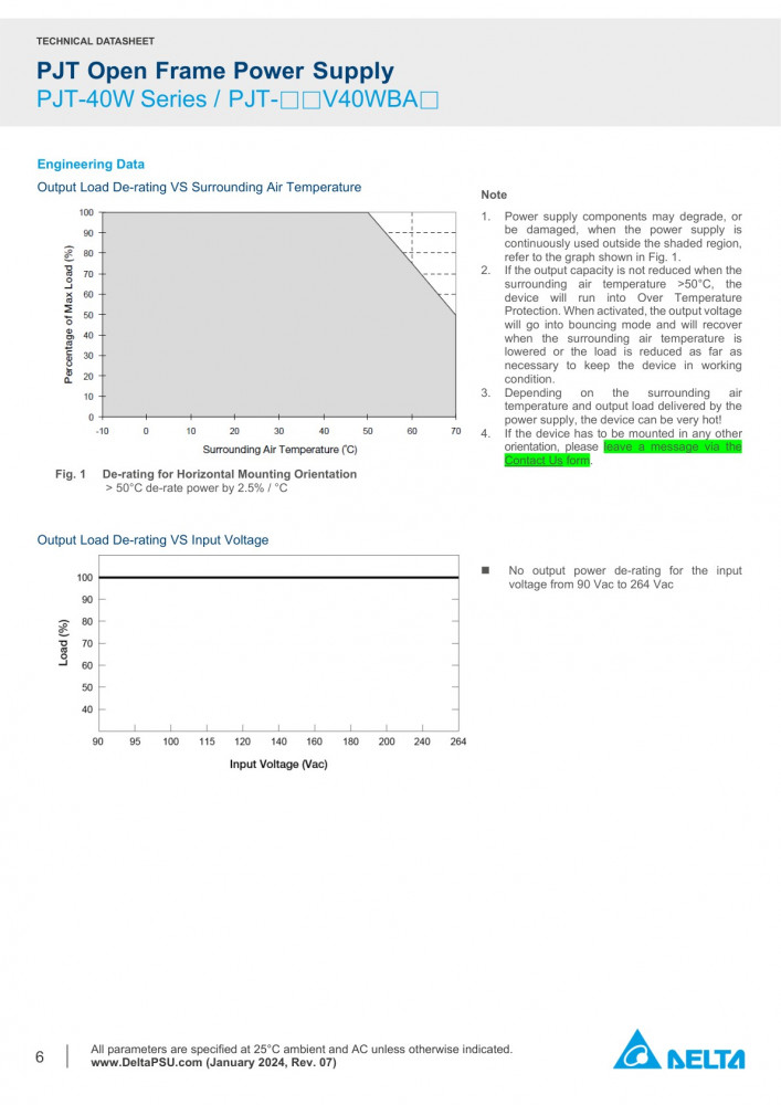 DELTA PJT datasheet page 6
