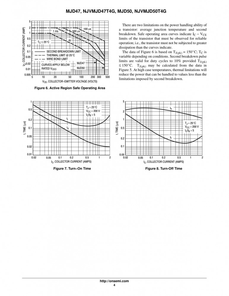MJD50T4G datasheet page 4