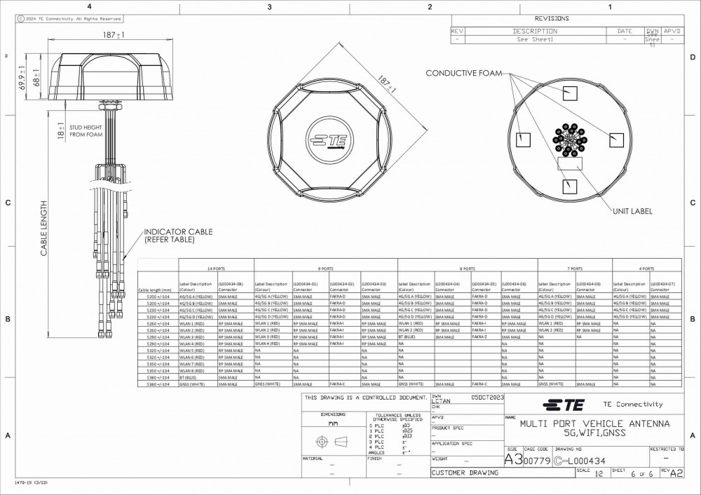 L000434 controlled drawing, sheet 6