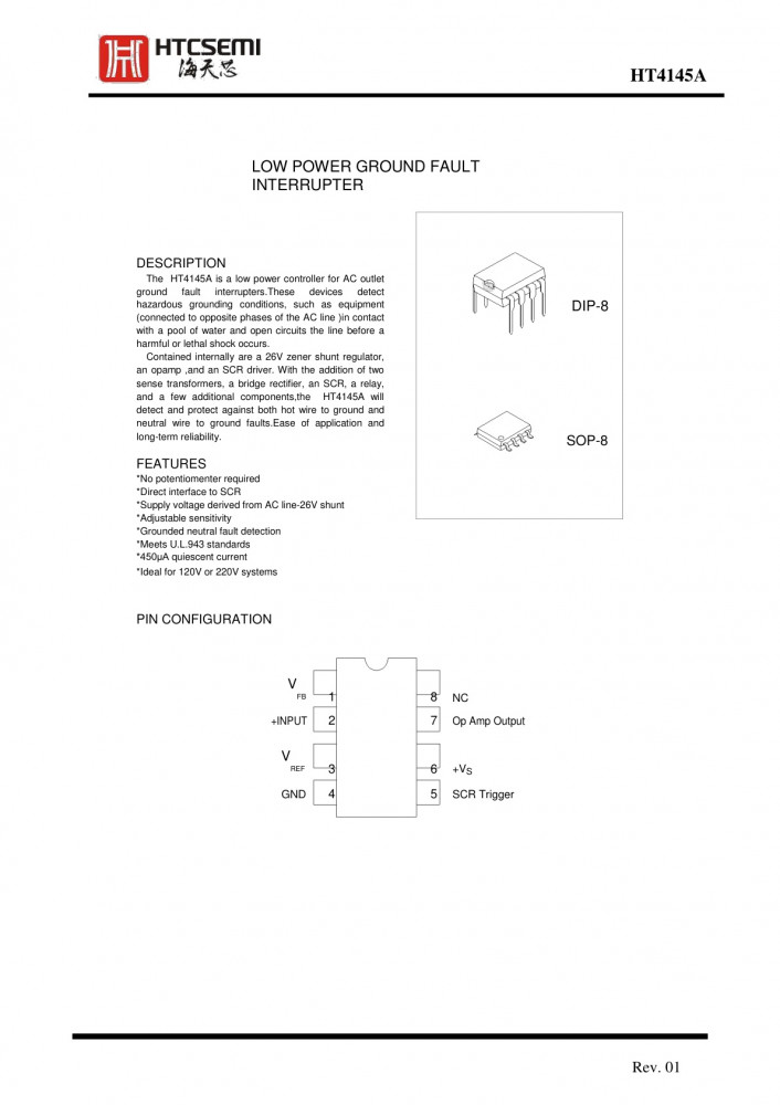HT4145ARZ datasheet page 1