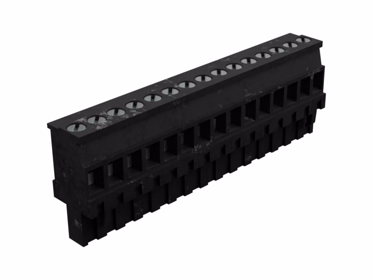 5.08mm Pitch Eurostyle Vertical Plug, with Reverse Imprinting, Front Wire Entry, Black, 15 Circuits for sale