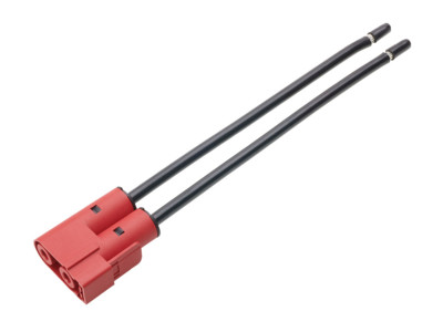 PowerWize-to-PowerWize Off-the-Shelf (OTS) Cable Assembly, Female, Single Row, 1000.00mm Length, 2 AWG, 2 Circuits, Red