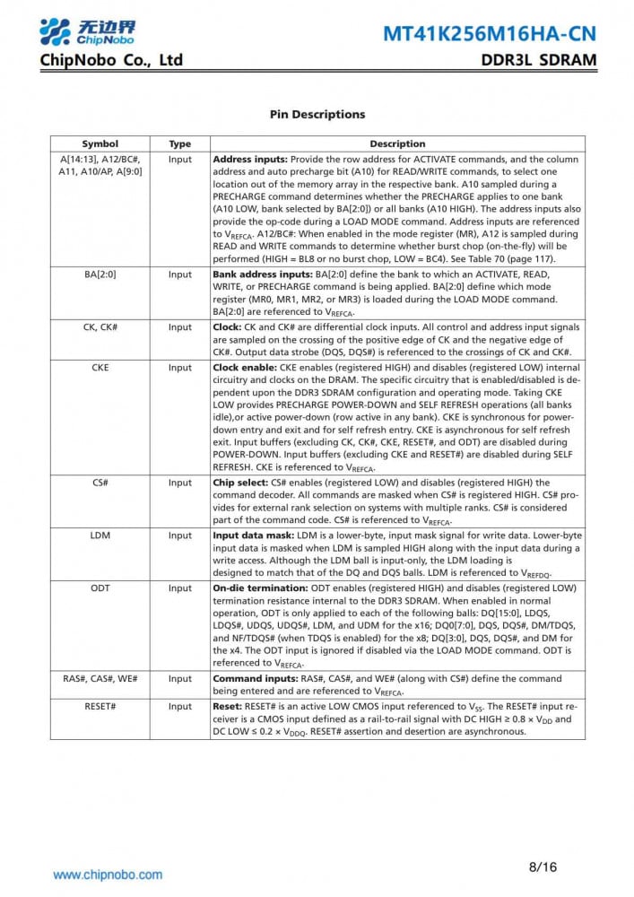 MT41K256M16HA-CN datasheet page 8