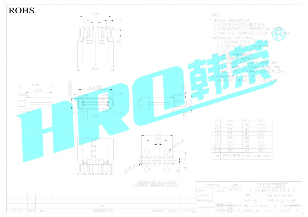 TYPE-C-31-D-09 technical drawing