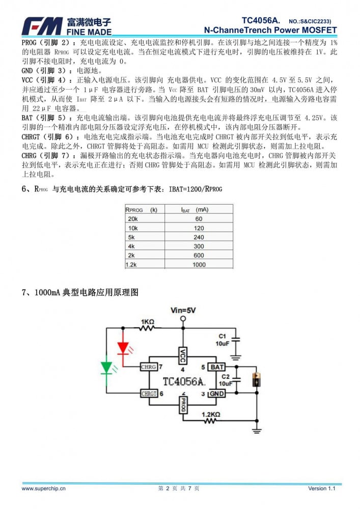 TC4056A datasheet page 2