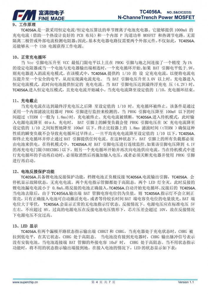 TC4056A datasheet page 4