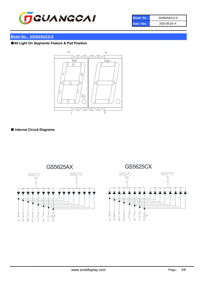 GS5625CR-G pad and circuit information