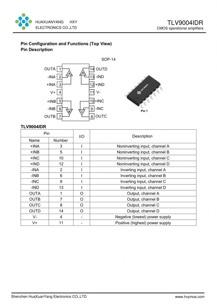 TLV9004IDR-HXY technical document page 2