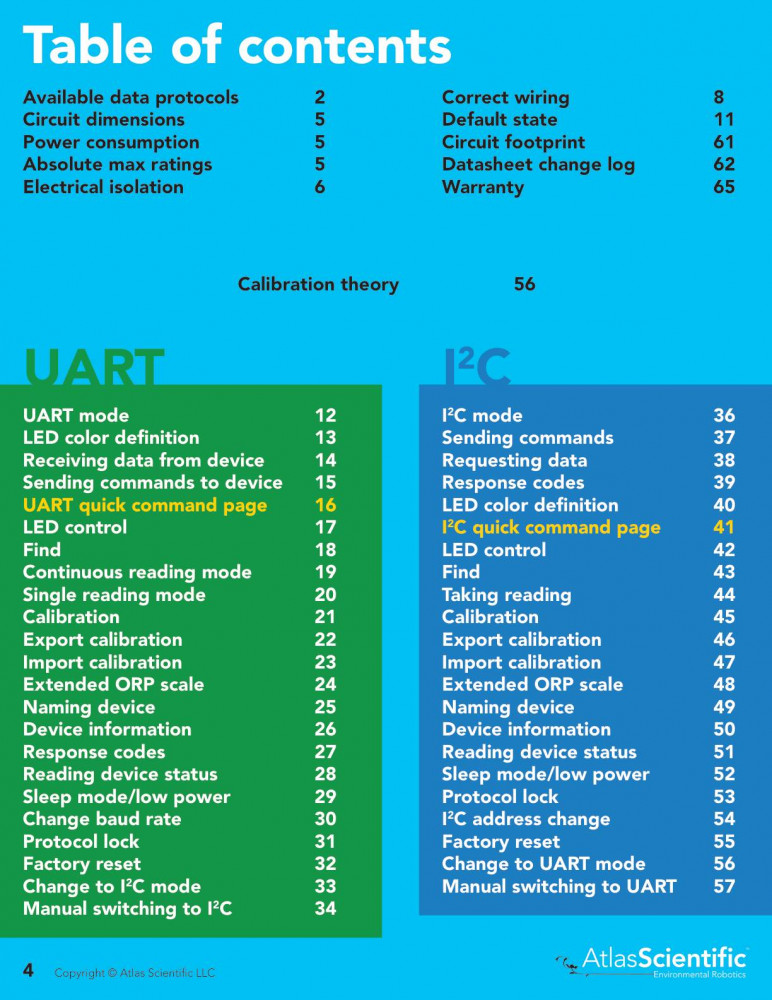EZO-ORP technical document, page 4