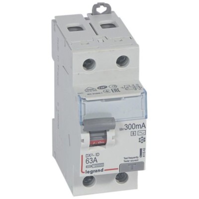 DX³ - RCCB DX³-ID 2-pole 63A AC selective 300mA - 230V AC residual current protection - DIN rail IP20 2 modules - Screw terminals for sale