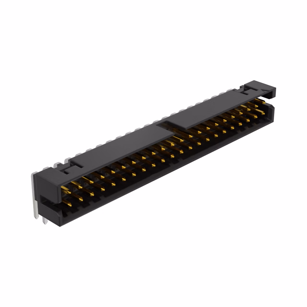 2.00mm Pitch, Milli-Grid PCB Header, Dual Row, Right-Angle, Through Hole, 4 Circuits, Gold (Au) Flash Plating, 2.16mm Tail Length, Dual Side Slots, Tube