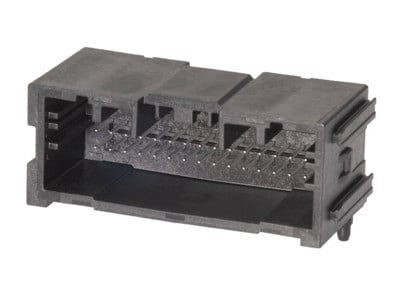 Mini50 Unsealed Right-Angle Header, UL 94 HB, 3 Rows, 38 Circuits, Polarization Option C, Dark Gray, Tape and Reel for sale
