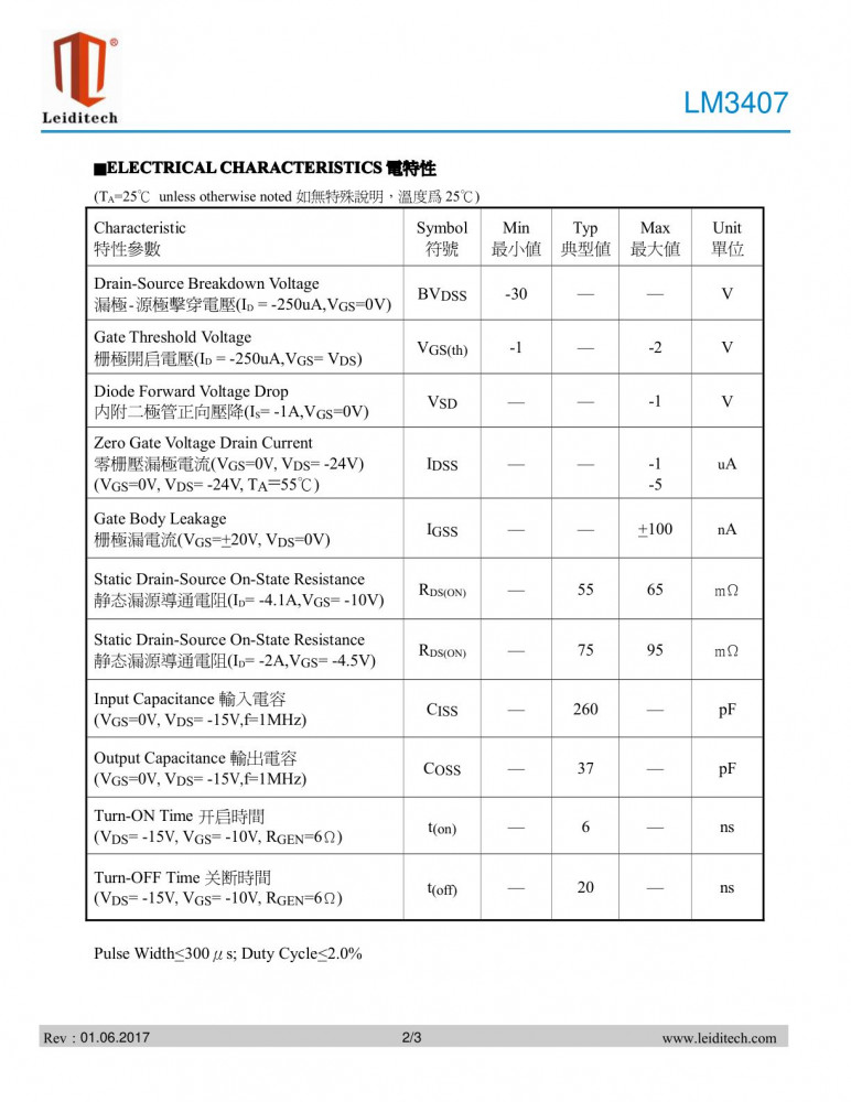 LM3407A datasheet page 2