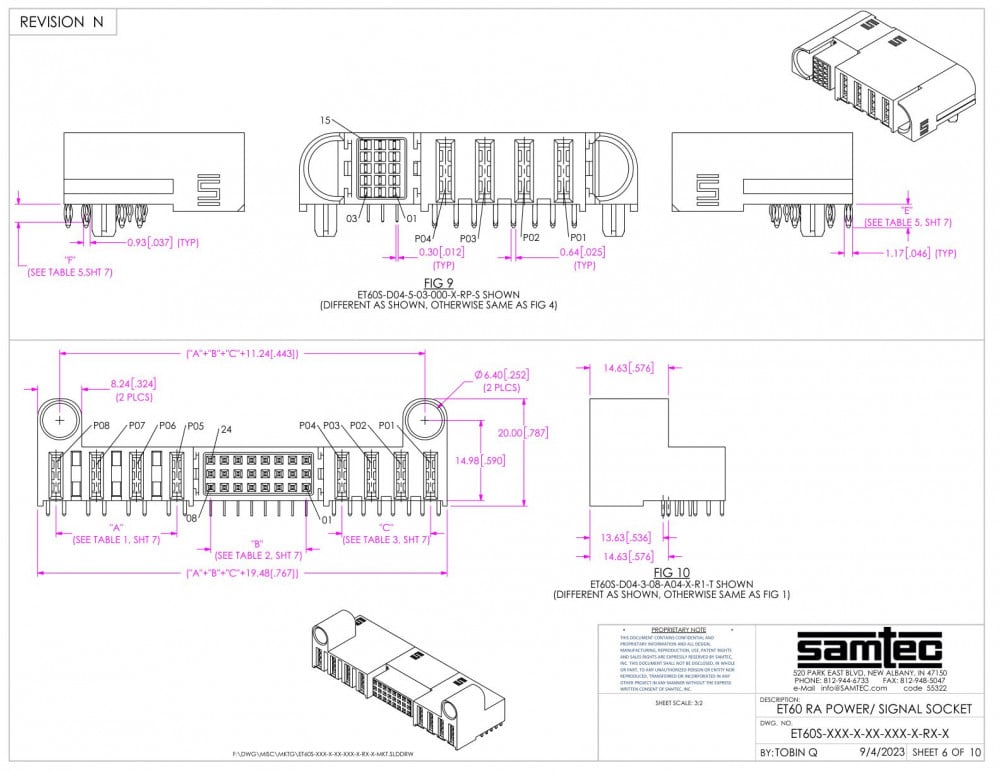 Samtec ET60S drawing page 6
