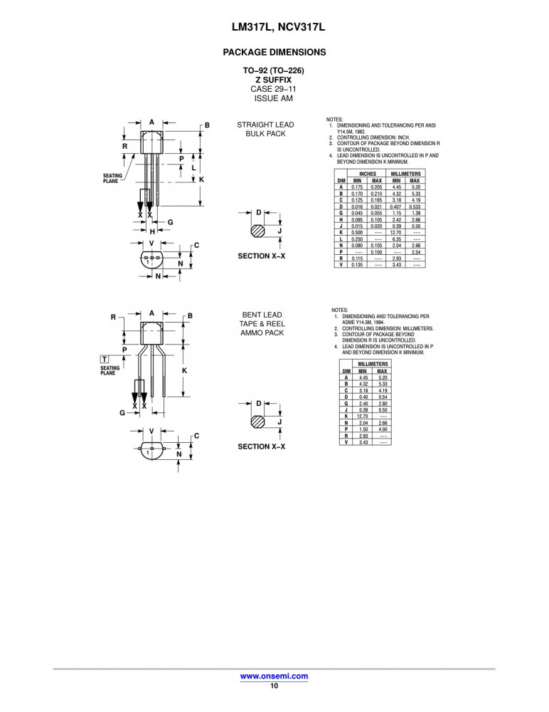 LM317L datasheet page 10