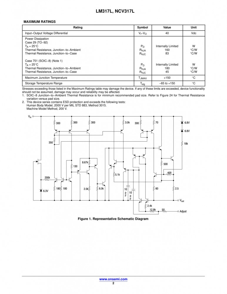 LM317L datasheet page 2