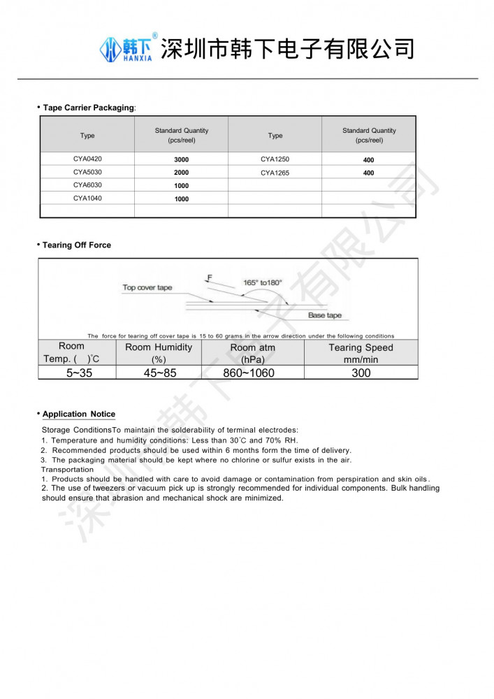 HANXIA CYA1050 specification page 5