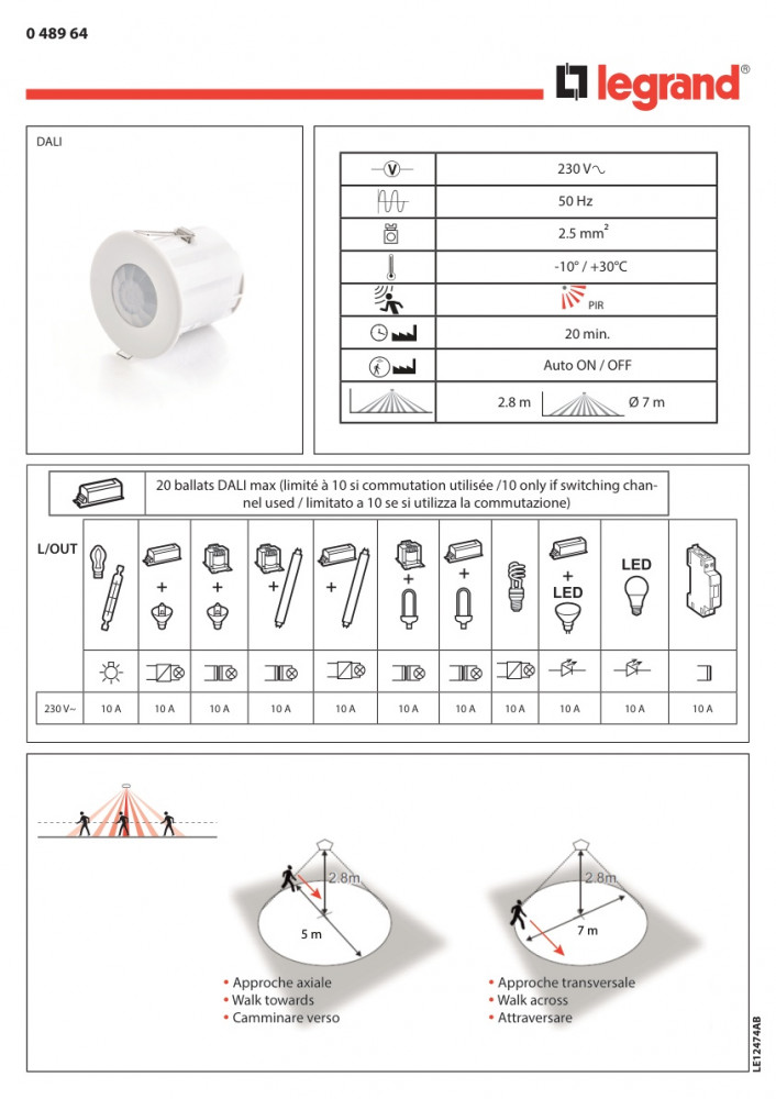 Legrand 048964 technical document page 1