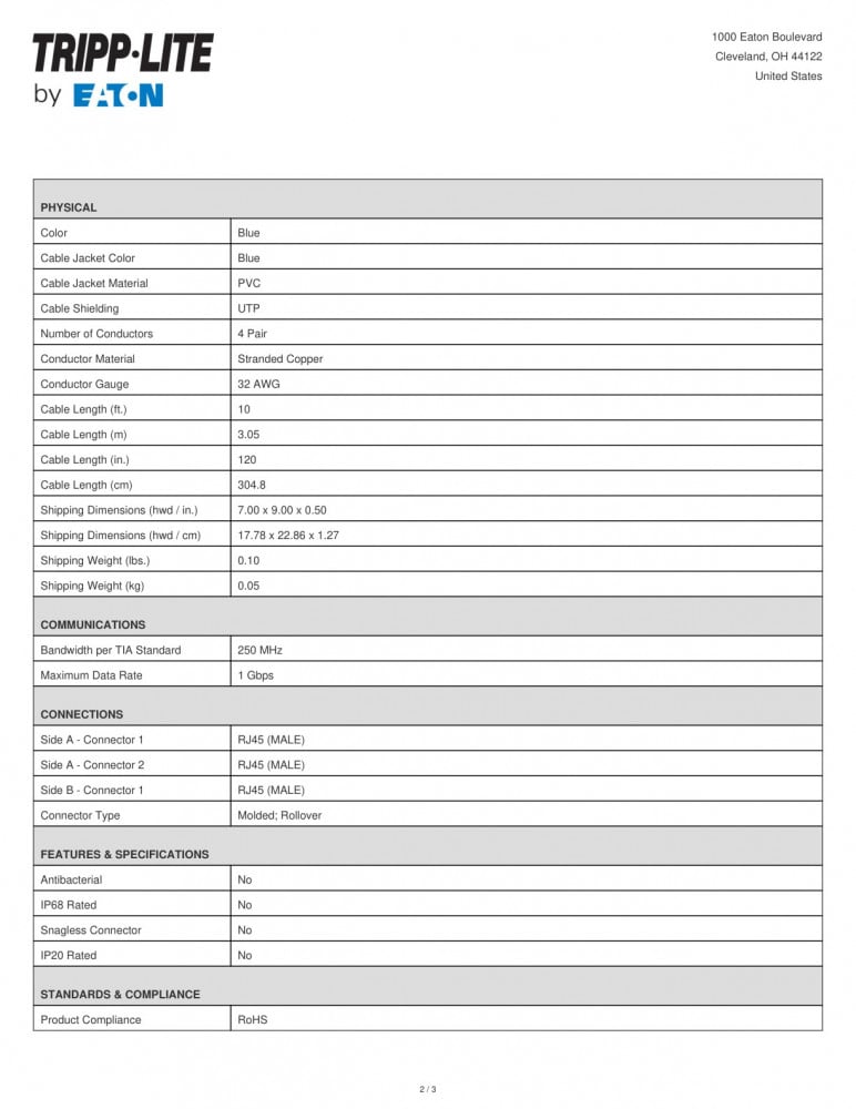 N205-010-BL-FCR technical document page 2