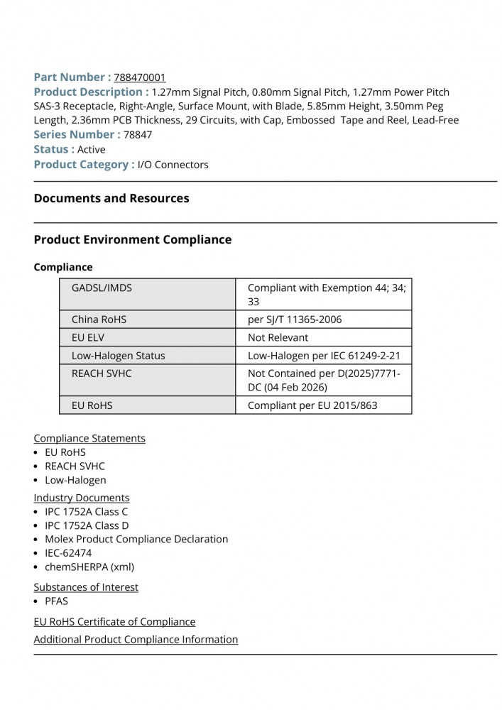 788470001 technical document page 1