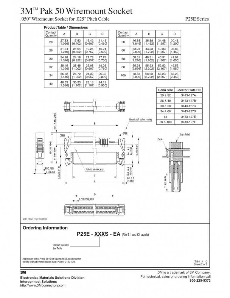 3M P25E-068S-EA technical sheet page 2