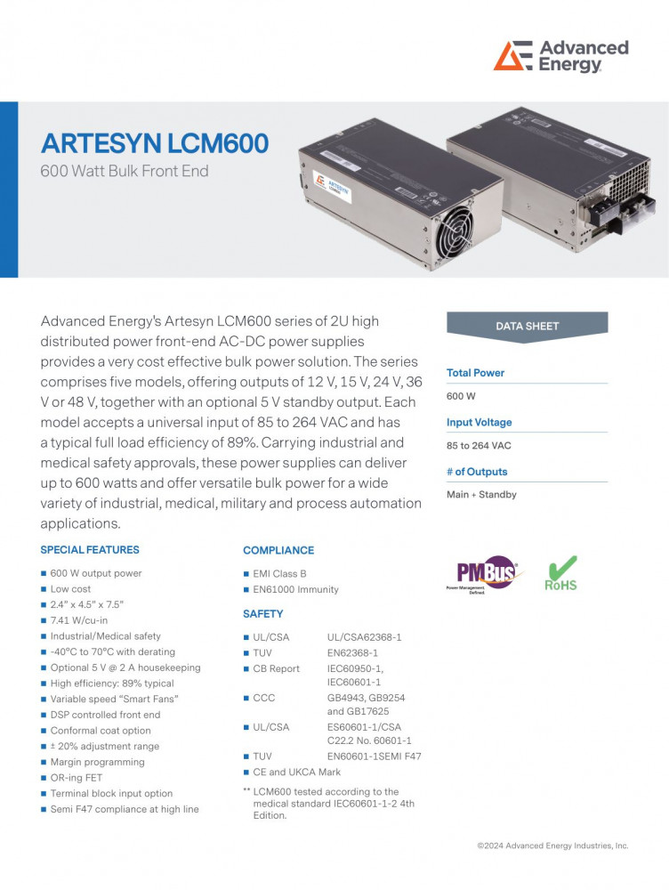 LCM600Q-N datasheet page 1