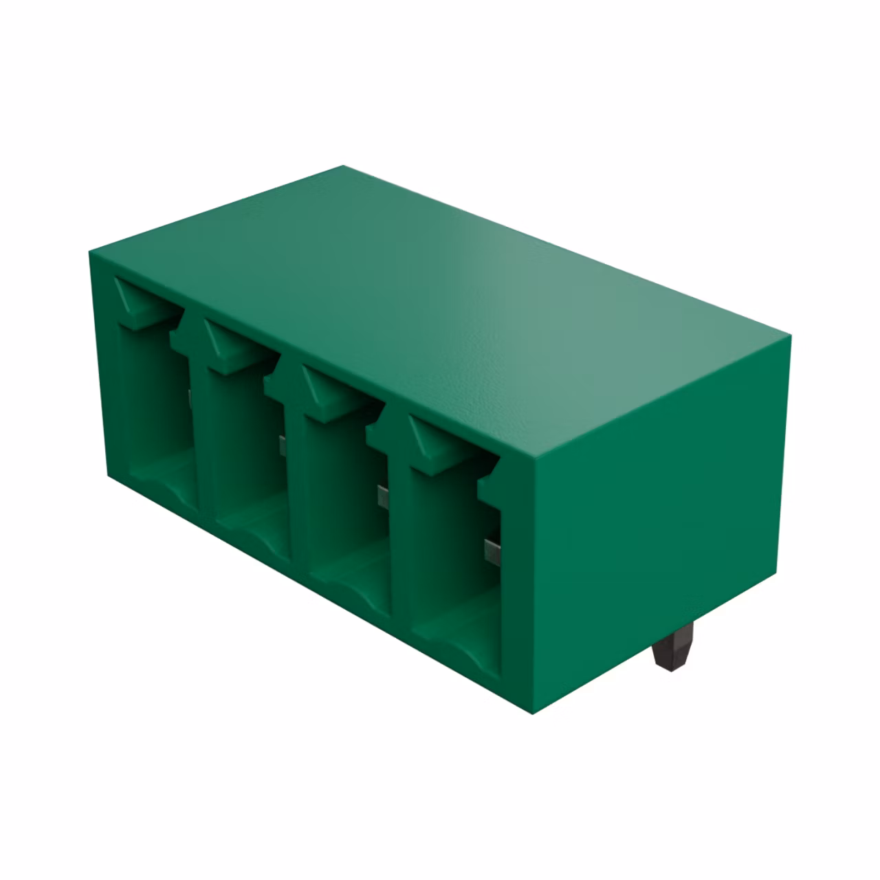 3.81mm Pitch Eurostyle Right-Angle PCB Header, Green Housing, 4 Circuits for sale