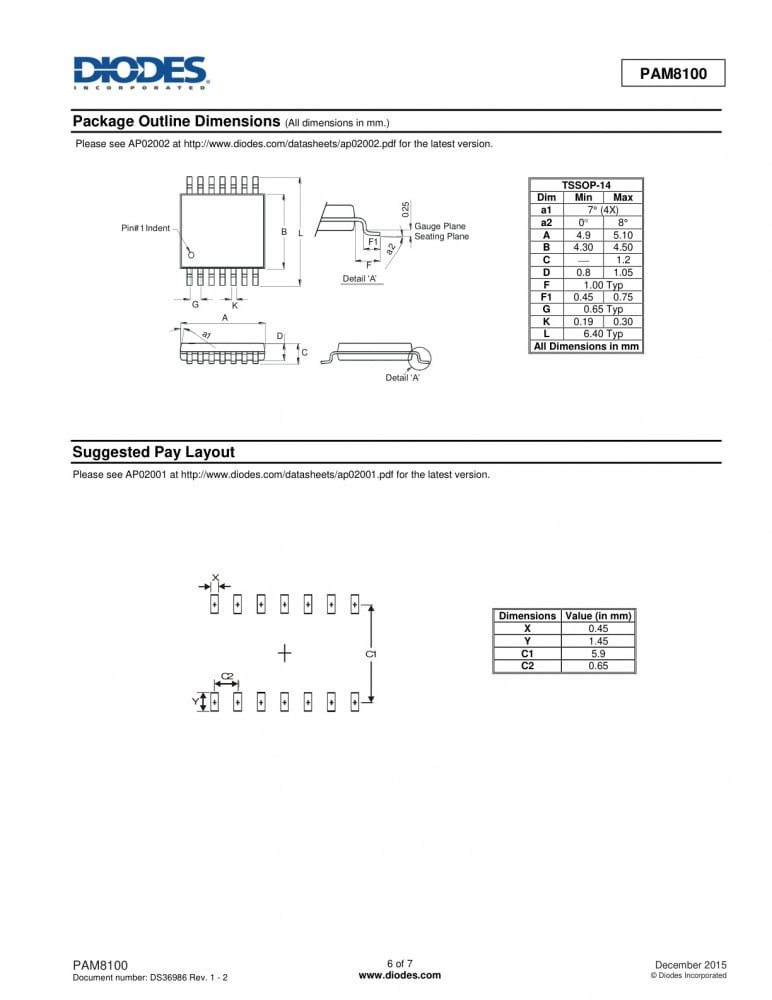 PAM8100RRR datasheet page 6