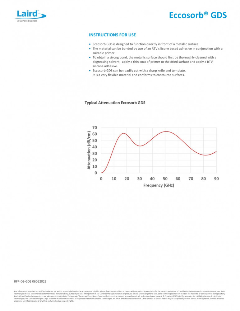 Laird Eccosorb GDS technical document page 2
