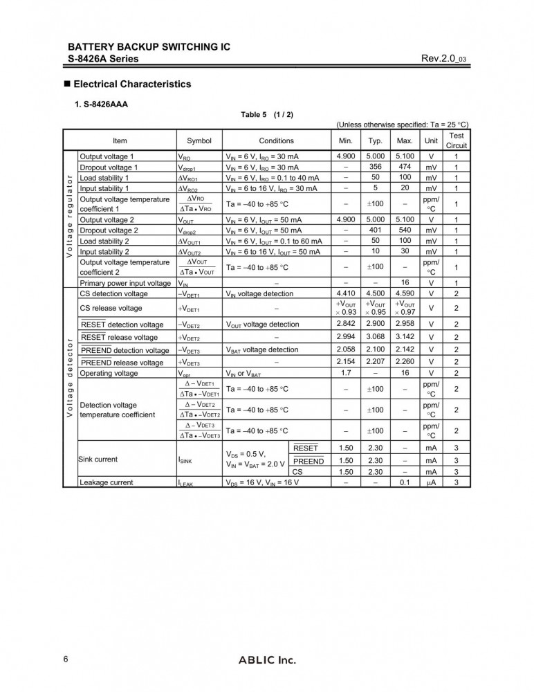 S-8426A datasheet page 6