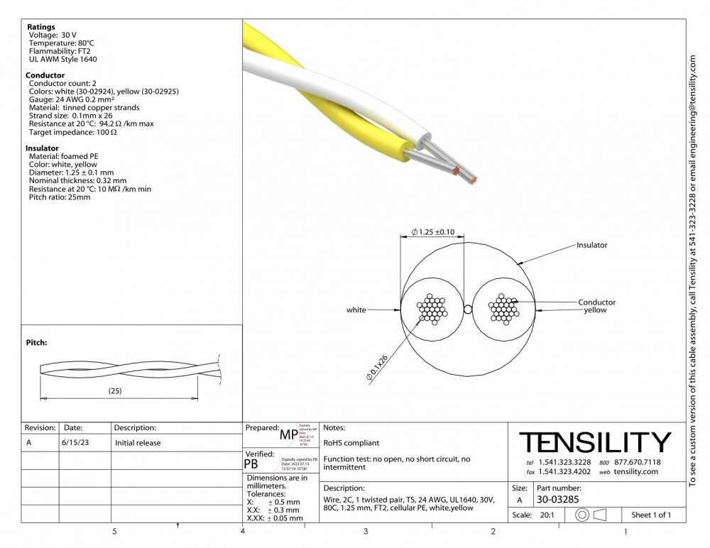 Tensility International 30-03285 technical drawing preview