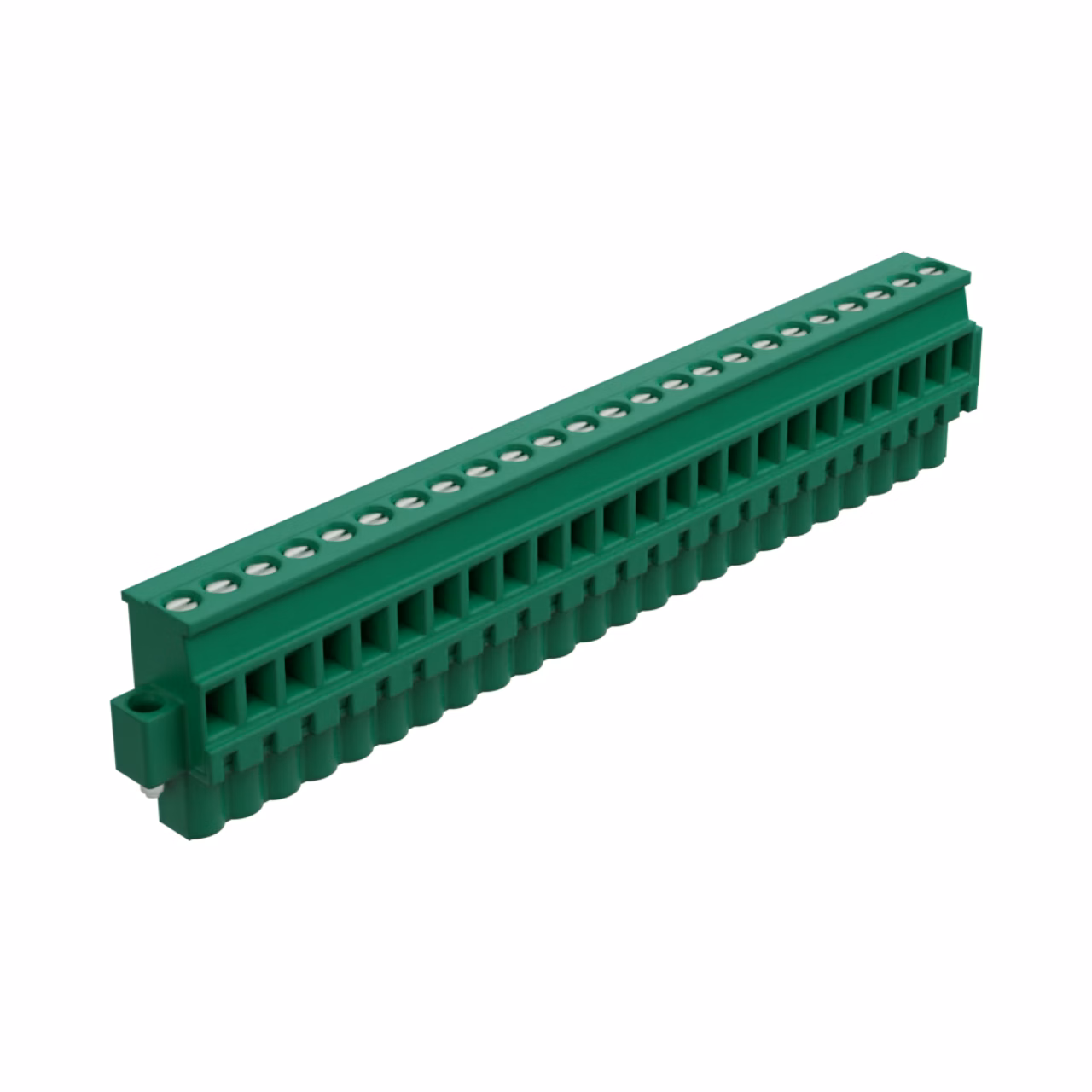 5.00mm Pitch Eurostyle Horizontal Plug, with Retention Screws and Reverse Imprinting, Rear Wire Entry, Green Housing, Gold (Au) Plated, 24  Circuits for sale