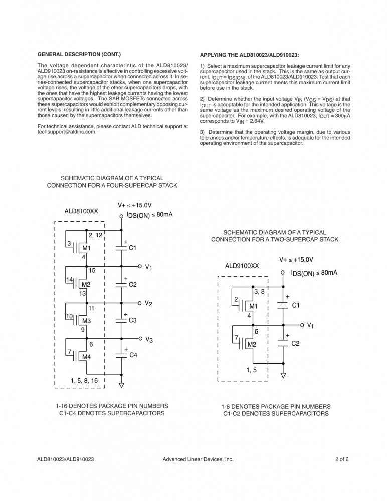 ALD810023SCL technical document page 2