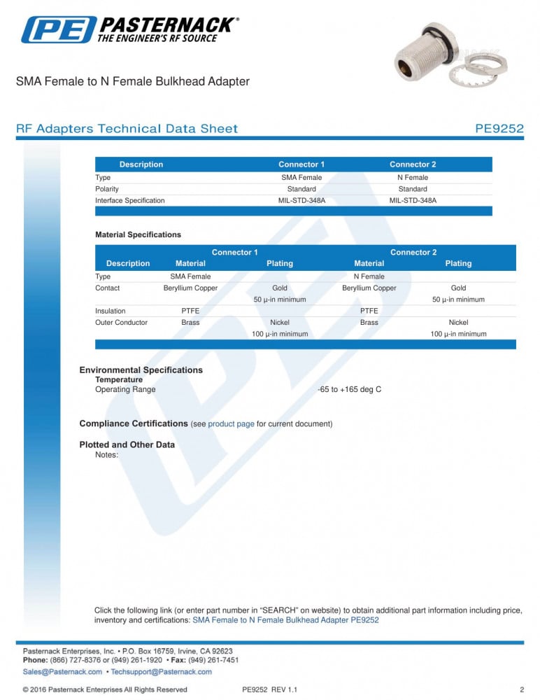 PE9252 technical document page 2
